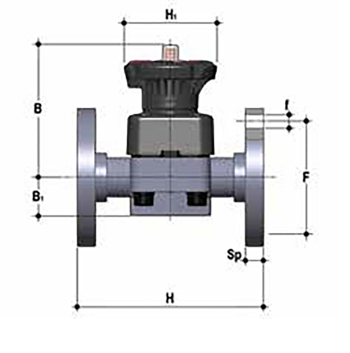 DKOF-FPM MEMBRANVENT IL DN65 PN10, TEMP - Lundagrossisten