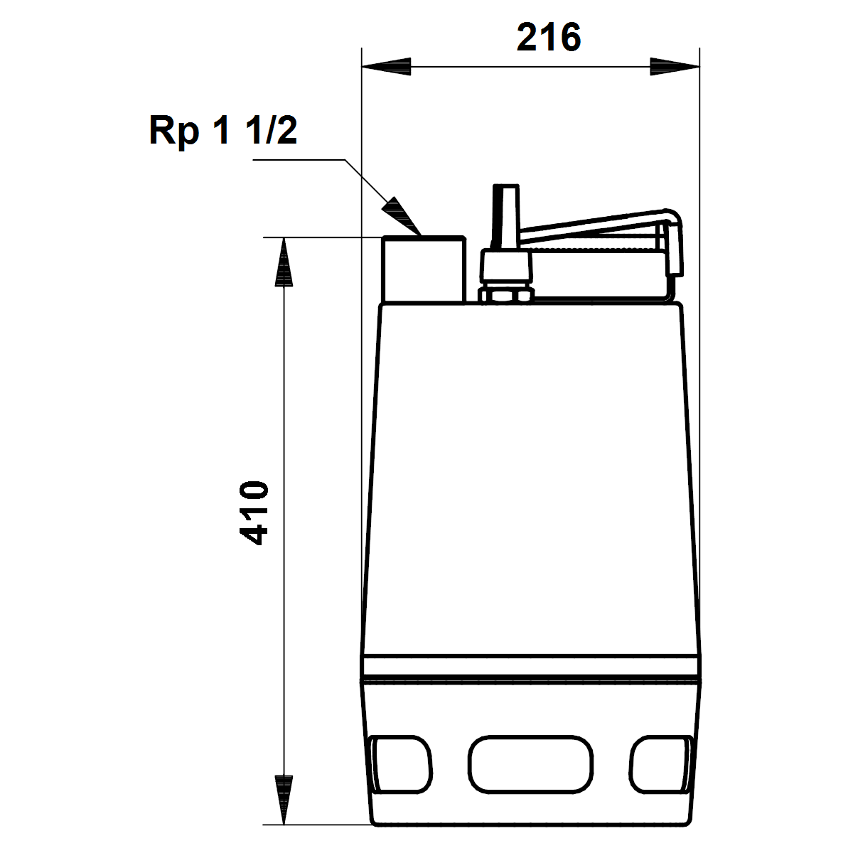 UNILIFT AP35.40.08.A 3 DRÄNKPUMP UTLOPP R - Lundagrossisten