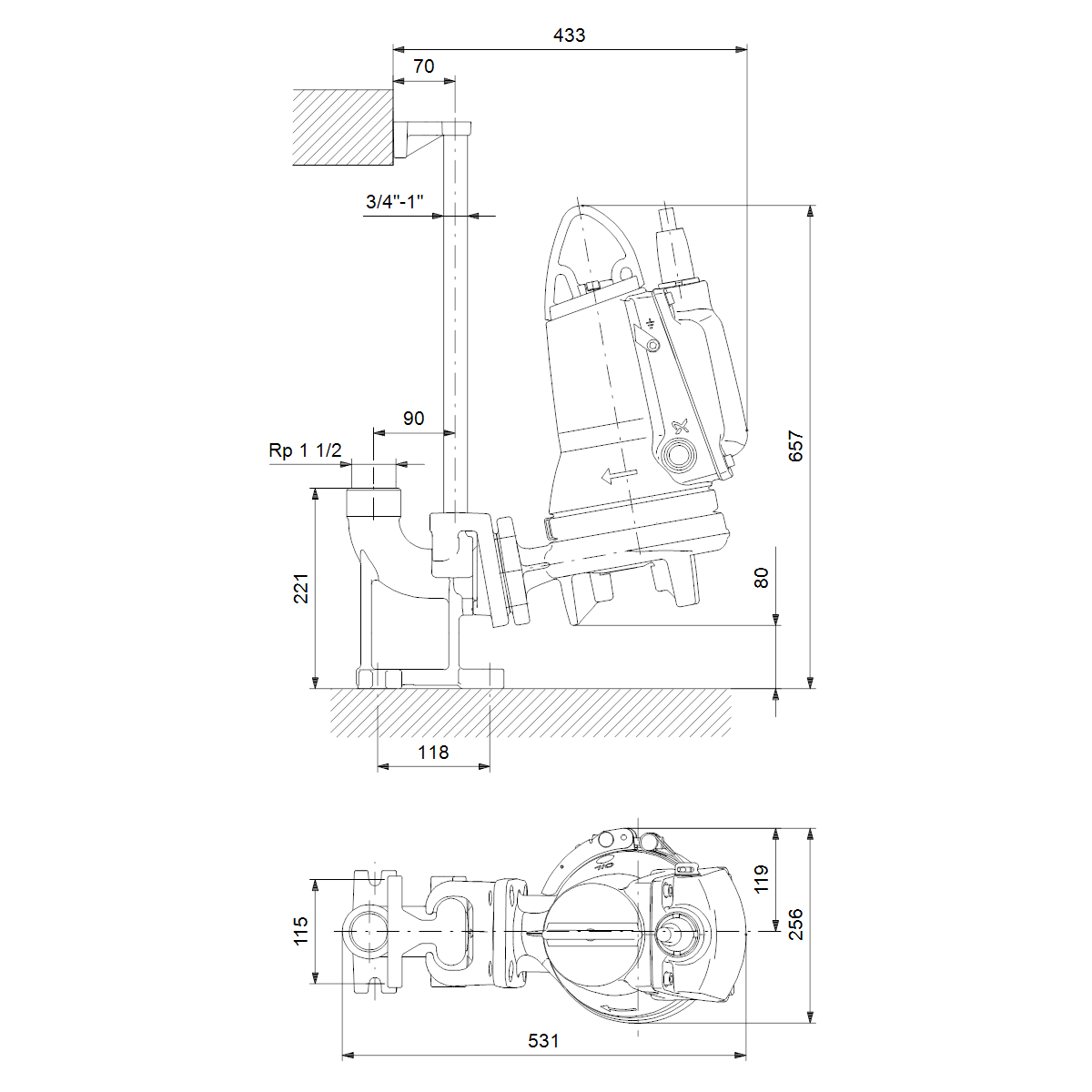 GFOS PUMP SEG.40.40. E.2.50B | Lundagrossisten