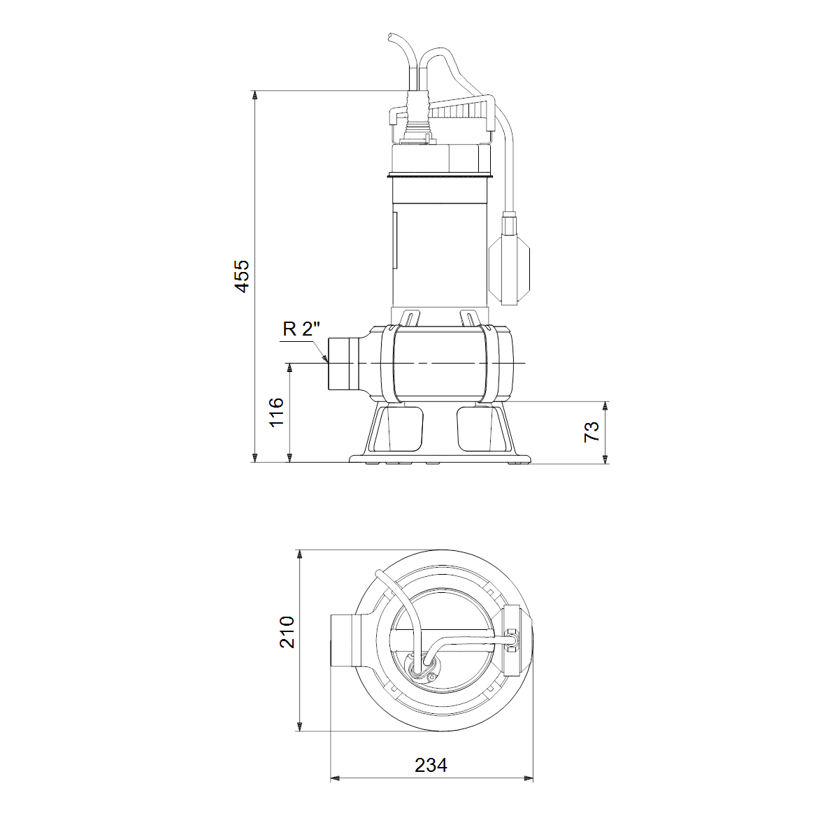 UNILIFT AP50B.50.11. A1.V DRÄNKPUMP R50 - Lundagrossisten